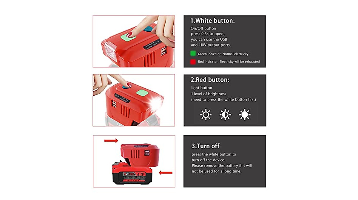 BTRUI Craftsman 20V Inverter Generator - Portable Power