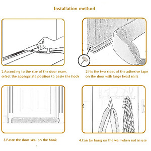 Heavy-Duty Door Draft Stopper 36 Inches, Under Door Noise Blocker Energy Saving, Front Door Insulation Draft Guard Wheaterproof Strip for Doors & Windows