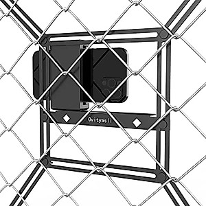 Action Camera Fence Mount Metal Backstop Chain Link Fence Mount for GoPro/Smartphone-Ideal Backstop Camera Mount for Recording Baseball,Softball and Tennis Games