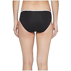 Calvin Klein Women's Cotton Stretch Logo Multipack Bikini Panty, Black/White/Genie/Tender/Coastal, X-Large
