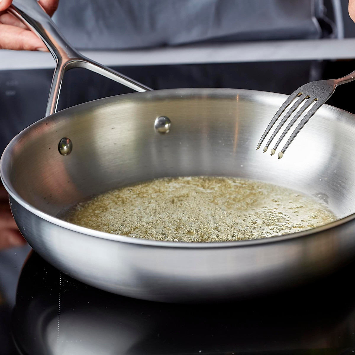 Demeyere Essential 5-ply 11-inch Stainless Steel Fry Pan