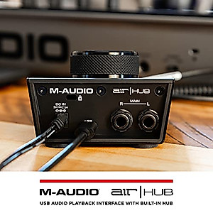 M-Audio AIR|HUB - USB Audio Interface with 3 Port Hub and Recording Software from MPC Beats Included