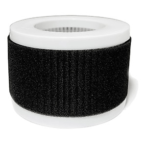 Nispira 2-in-1 True HEPA Replacement Filters Compatible with Pro Breeze Mini Air Purifier PB-P02 PB-P02F, 1 Pack