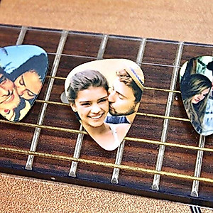 Customized Guitar Picks,12-pack Personalized Bass Plectrums Add Your Own Text Name Message Instrument Accessories