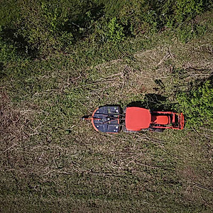 Titan Attachments 5 FT PRO Series Rotary Cutter, for Cat 1 Tractors with Rear 3 Point Hitch, Cast Iron Gear Box with Slip Clutch PTO Shaft, Brush Cutter Attachment, Mulches with Rear Discharge