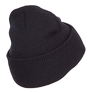 e4Hats.com US Army Retired Military Embroidered Long Beanie - Black OSFM