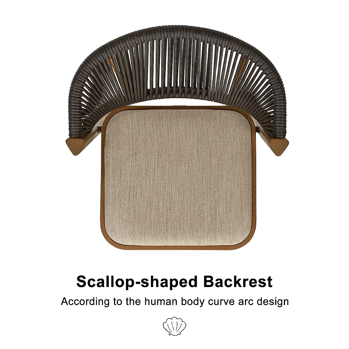 PURPLE LEAF Bar Stool Set of 2 Outdoor Bar Chairs with Footrest Aluminum Bar Height Stools Wicker Brown Barstools