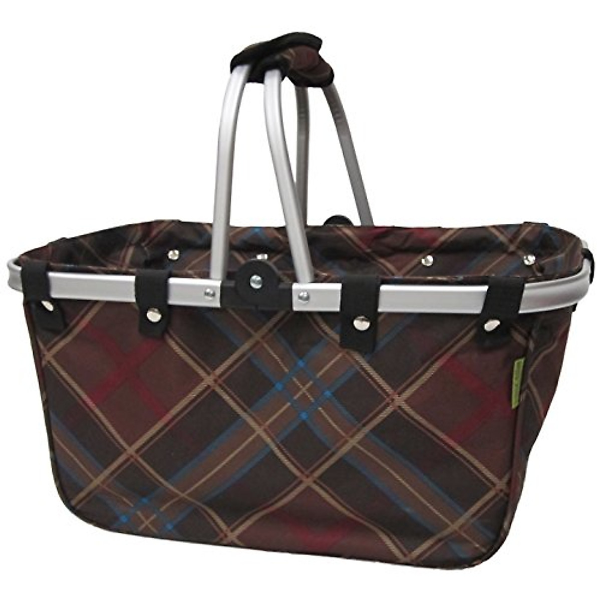 JanetBasket Large Aluminum Frame Basket, 18-Inch x 10-Inch x 9.5-Inch, Vintage