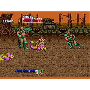 Golden Axe (Sega Genesis / Mega Drive) - Reproduction Video Game Cartridge with Clamshell Case and Manual