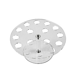 HMROVOOM Ice Cream Cone Holder,16 Holes Ice Cream Cone Holder Stand,Cotton Candy Cones Holder,Acrylic Cone Holder,Cone Holder Stand,Acrylic Ice Cream Cone Stand Holder