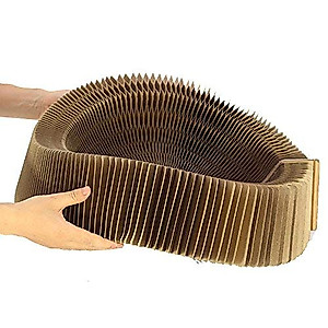 BobbyPet Cat Scratcher Lounge Bed - Collapsible Round Shape for Big cat