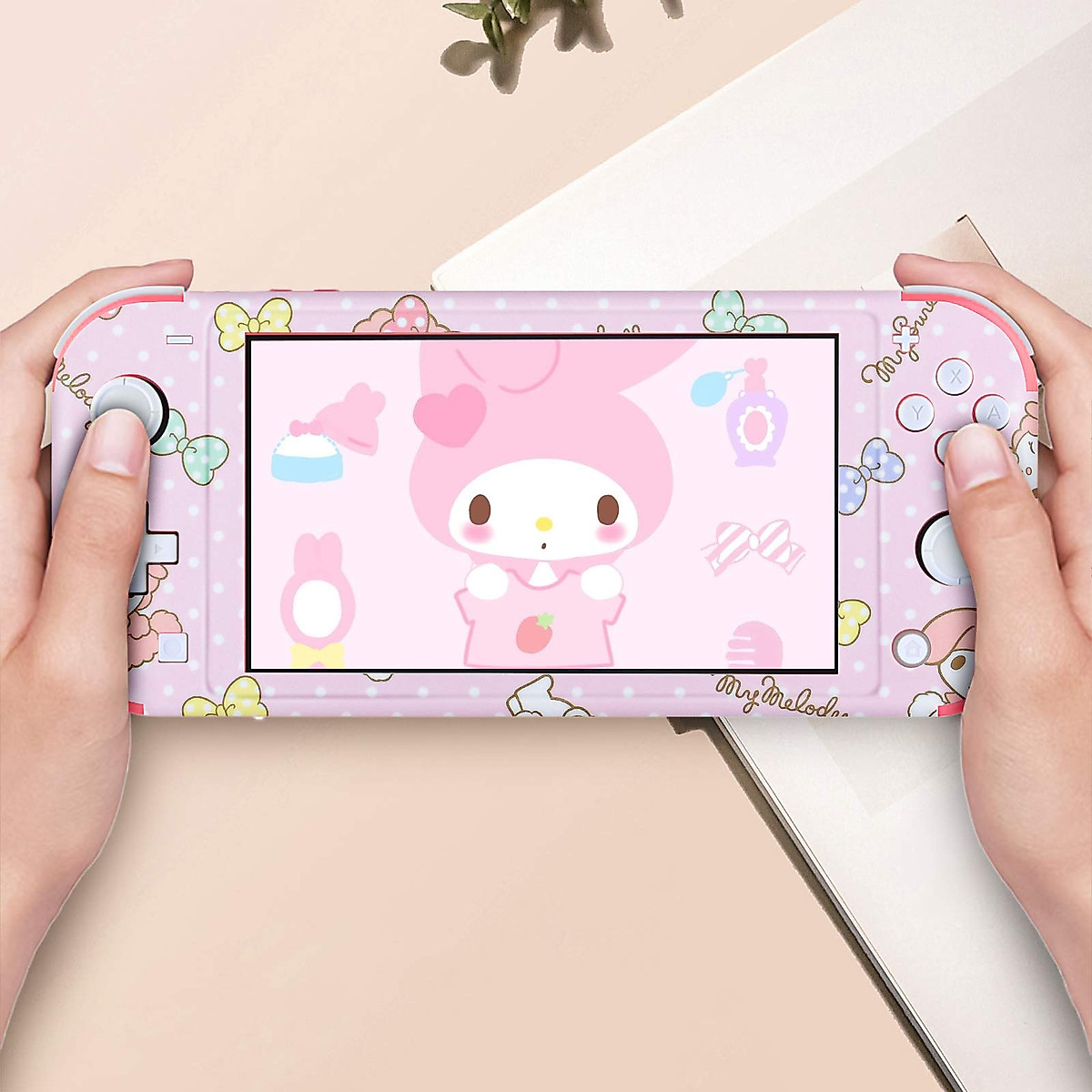 DLseego Switch Lite Skin Cute Animals Pattern Full Wrap Skin Protective Film Sticker Design for Switch Lite-Melody