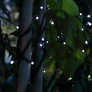 GDEALER Solar String Lights 72ft 200 LED 2 Modes White Solar Powered Waterproof Starry Fairy Outdoor String Lights Christmas Decoration Lights for Garden Path, Party, Bedroom Decoration Cool White
