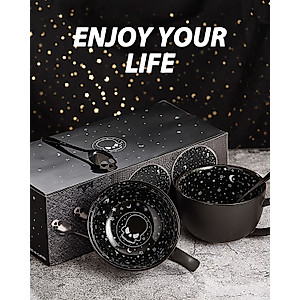 CALATOUR Large Coffee Mug Goth Decor With Midnight Skull,Gift Box Package,Cute Halloween Spooky Witch Gift,Cool Novelty Tea Cup,21oz/620ml Porcelain,1PCS