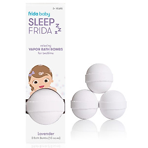 Frida Baby Natural Sleep Bath Bombs, Lavender Essential Oil Bath Bombs for Bedtime, Valentines Day Gifts for Kids, Relaxing & Calming Shower Bombs with Aromatherapy Oil for Better Sleep