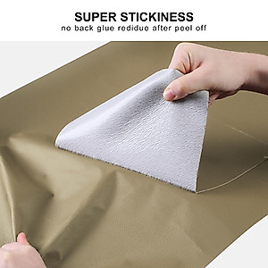 YAFCL Leather Repair Patch for Furniture, 4" x 63" Leather Repair Tape self Adhesive, Leather Repair Patch for couches car seat Sofa Jackets Handbags Medium Beige