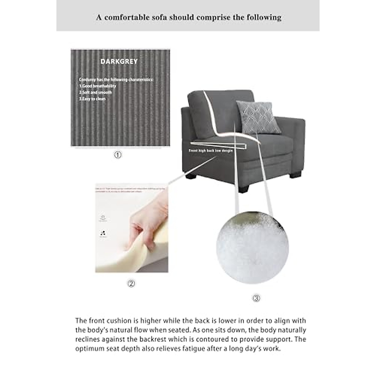 Legend Vansen 16 PCS Corduroy Flexible Combination Sectional Sofa