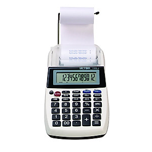 Victor 1205-4 12 Digit Portable Palm/Desktop Commercial Printing Calculator