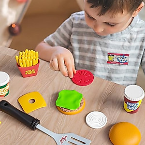 Lollipop Spongebob Kids Kitchen Playset - Interactive Play Food with 2 Krabby Patty Burgers, Seafoam Shake, Kelp Fries, Spongebob Toys Kitchen Set for Kids Ages 3-5
