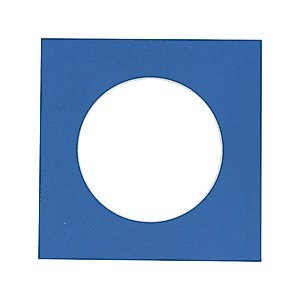 CountryArtHouse Royal Blue Acid Free 20x20 Circle Picture Frame Mat with White Core Bevel Cut for 16x16 Pictures - Fits 20x20 Frame - Pack of 1 Matboard