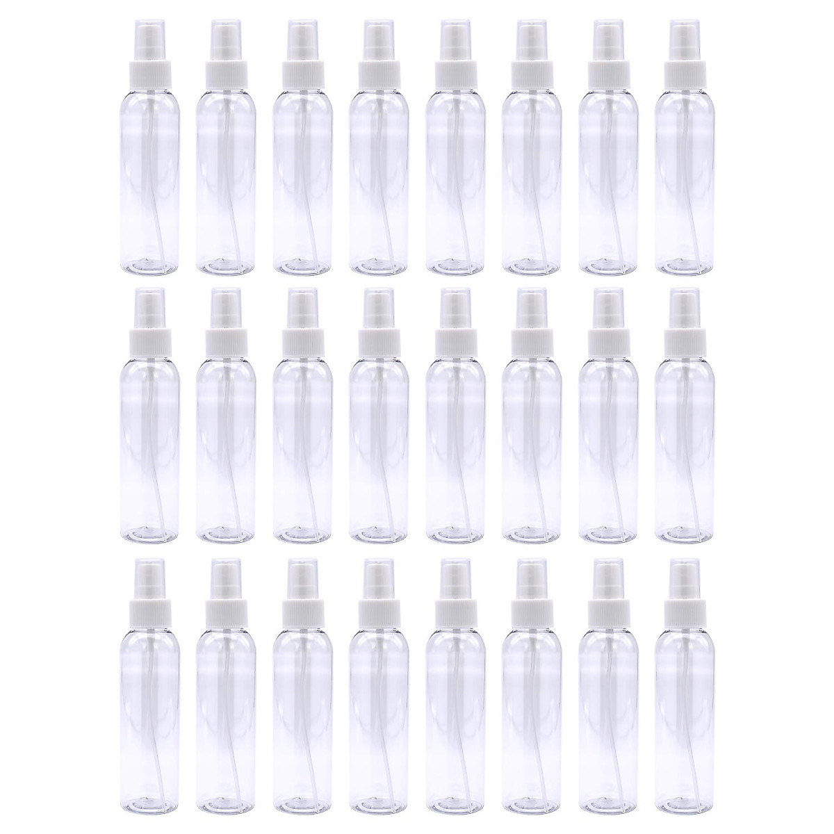 TRENDBOX 4oz Travel Size Spray Bottles, 24 Pack Fine Mist Small Empty Plastic Spray Bottles, Leak Proof BPA-Free Travel Essentials Cosmetic Spray Bottles