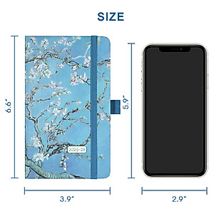 2023-2026 Monthly Pocket Planner/Calendar - 3 Year Monthly Planner 2023-2026, Jul 2023 - Jun 2026(36 Months), 6.3" x 3.8", with 61 Notes Pages, Inner Pocket, 2 Bookmarks, Pen Holder & Elastic Closure