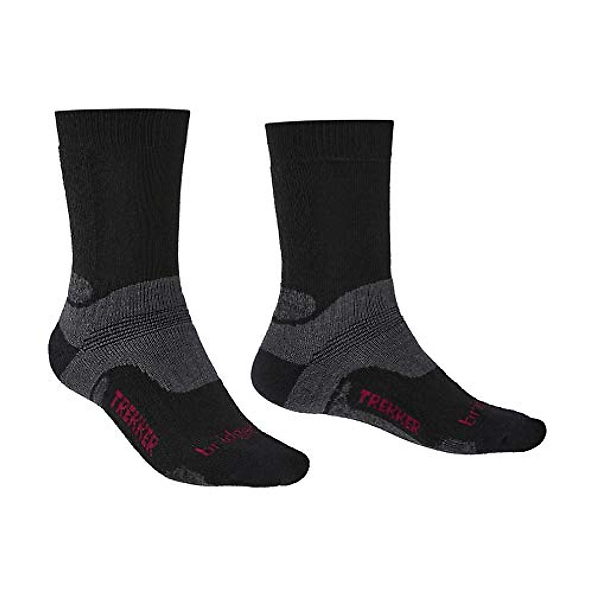 Bridgedale Men's Hike Midweight Boot Height - Merino Endurance Socks, Black, X-Large
