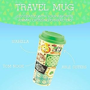 Paladone PP7723NN Animal Crossing Travel Mug Officially Licensed Merchandise, Plastic, Multicolour,350 ml