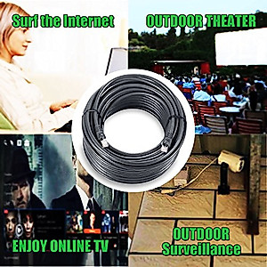 DbillionDa Outdoor Ethernet 10ft Cat6 Cable, Shielded Grounded UV Resistant Waterproof Buried-able Network Cord