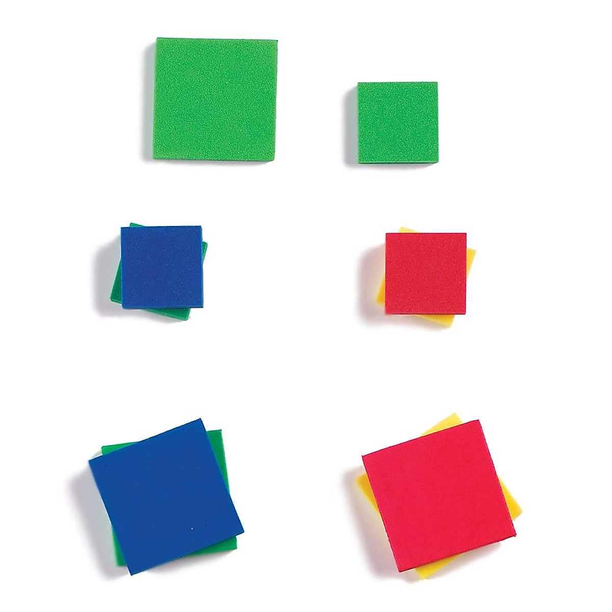 hand2mind Jumbo Foam Square Color Tiles, Color Sorting, Math Counters for Kids, Counting Manipulatives, Colored Foam Squares, Math Manipulatives, Bingo Chips, Game Tokens, Tiles Learning (Set of 200)