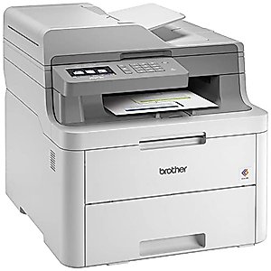 Brother MFC-L3710CW Compact Digital Color All-in-One Laser Printer, Print Scan Copy Fax, Wireless Printing, 19 ppm, Built-in Wireless, 600x600DPI, 512 MB, Bundle with Cefesfy Printer Cable