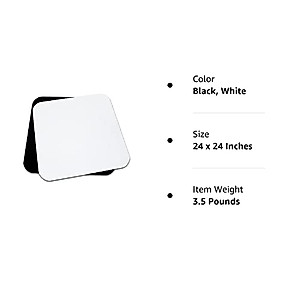 LimoStudio 24" x 24" / 60cm x 60cm Black & White Acrylic Reflective Table Top Display Background Boards for Photography Shooting, AGG1826