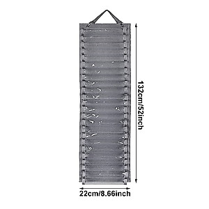 Vinyl Storage Organizer - Vinyl Organizer Rack Over The Door DIY with 48 Roll Compartments Hanging Holder(Grey)