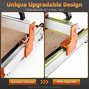 FoxAlien CNC Router Machine XE-PRO with Ball Screws, 400W Spindle 3-Axis Engraving Milling Machine for Wood Aluminum Cutting Upgradable to Linear Rails