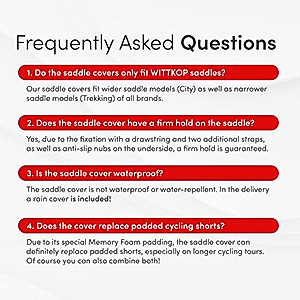 WITTKOP Bike Seat Cushion Made of Comfy Memory Foam I Bike seat Cover for Men & Women with Ergonomic 3-Zone-Concept I Bike Saddle Cover, for peleton seat cushin, Bicycle seat Cushion