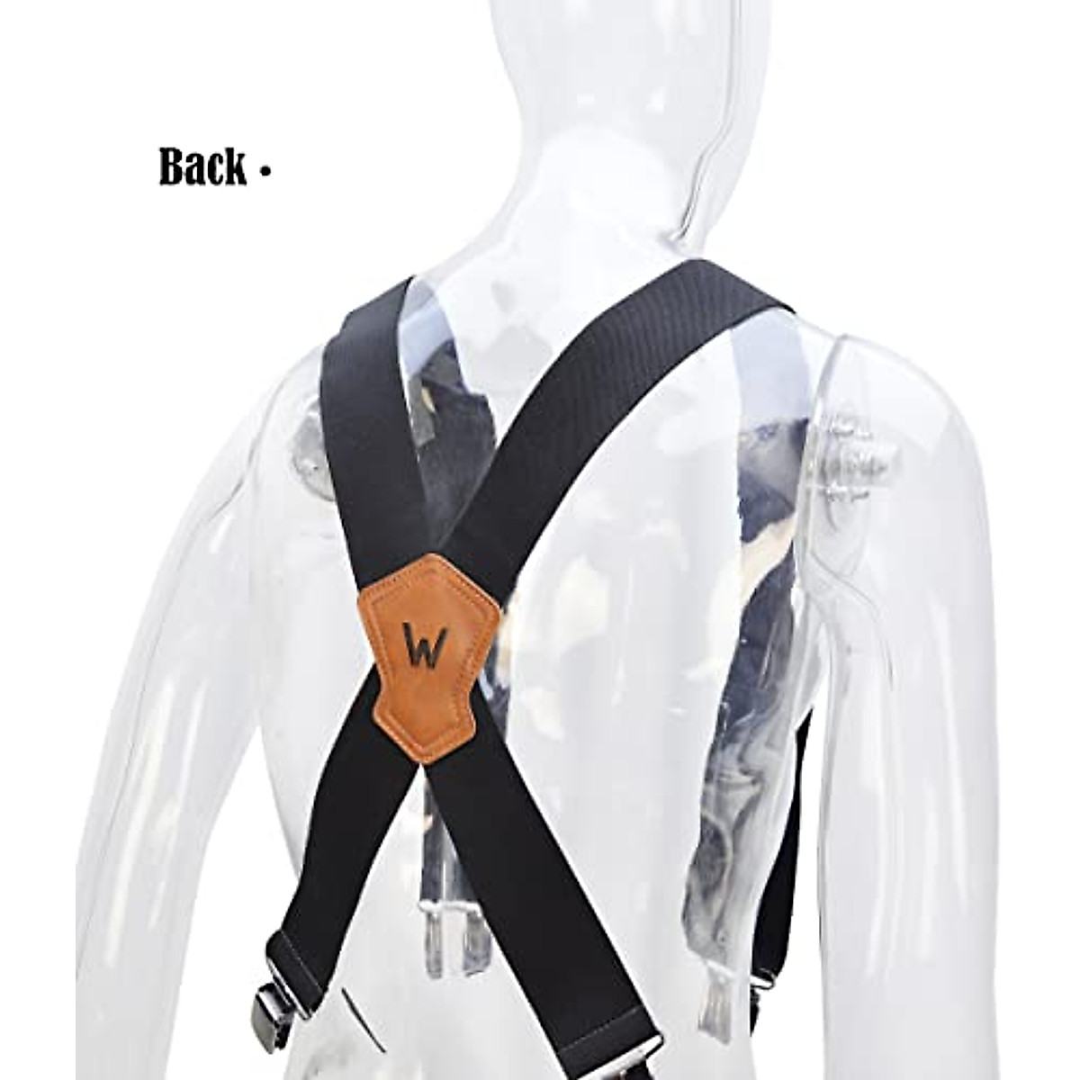 WELKINLAND 2Inch Elastic Mens suspenders, Heavy Duty suspenders for men, Work suspenders for men, Suspenders for men w/clips, Suspenders for men heavy duty, Mens suspenders for trousers