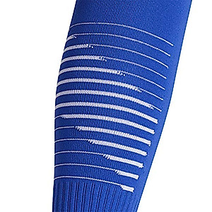 adidas Speed 2 Soccer Socks for Boys, Girls, Men and Women (1-Pair), Team Royal Blue/White/Light Onix Grey, Large