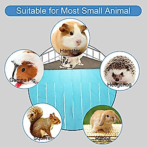 Nuatpetin Guinea Pig Hideout, 2PCS Corner Hideaway Fleece Forest, Removable Small Animal Hamster Rabbit Bunny Corner Hideout for Guinea Pigs, Hanging Hamster Cage Accessories Ferret Corner House Hide