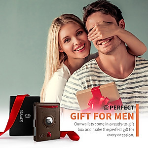 Zitahli Airtag-Wallet-Mens-Slim-RFID Blocking Wallet Leather with Money Clip Air Tag Wallet Card Holder Bifold Gifts for Men