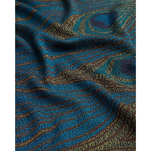 MMA Shawl Scarf Womens Shawls Warm Like Pashmina Scarf Wrap Evening or Day Peacock Design