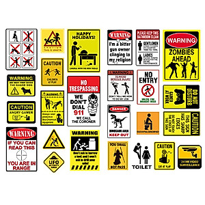 Seasonstorm Funny Warning Sign Text Aesthetic Happy Planner Diary Journal Stationery Scrapbooking Clipping Stickers Travel Art Supplies