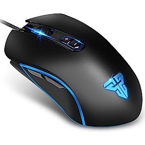 FANTECH Basic Wired Gaming Mouse X9, RGB 7 Macro Buttons Programmable True 4800 DPI Claw Grip Comfort Beginner Gaming Mouse for Window PC, Black
