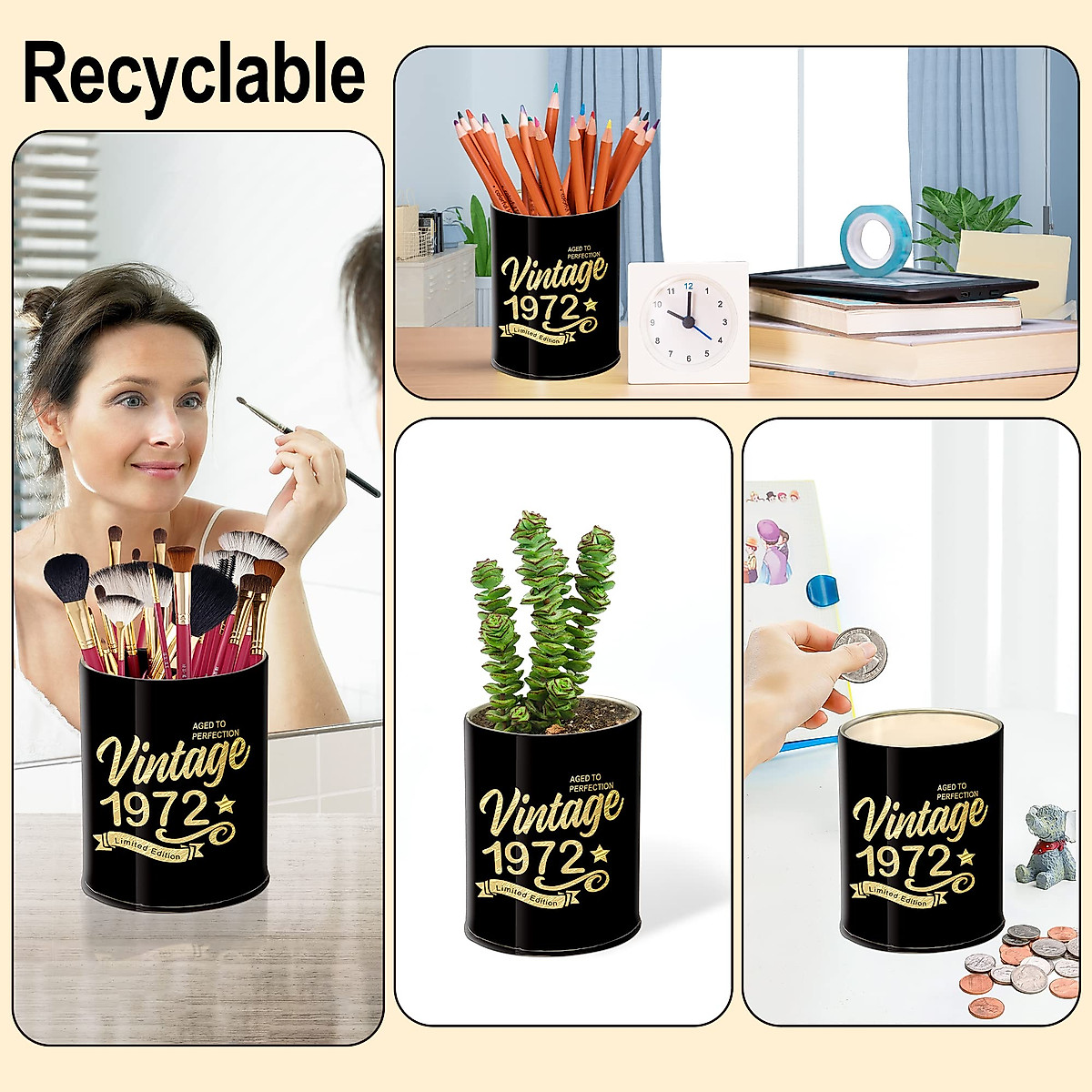 Happy 53th Birthday Candles Gifts for Women Men, Back in 1972 Scented Candles Gifts,1972 53th Birthday Home Decorations 53Years Old Gift for Husband Wife Dad Mom