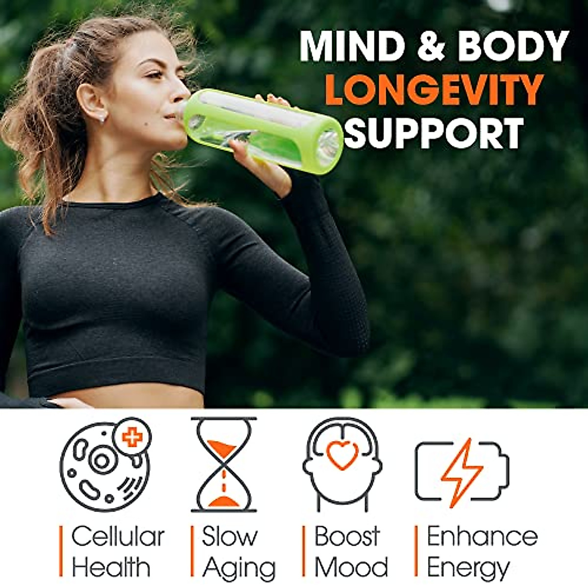 Genius Eternal, Anti-Aging Supplement - Telomere Capsules - NRF2 NADH Activator Supplements, Stem Cell Support for Longevity, Cellular Energy, Metabolism & Repair