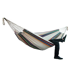 MIARHB Hammocks for Outside, Comfort Hammocks for Trees, Portable Striped Durable Camping Hammock Perfect for Indoor Outdoor Yard Garden Large Swing Chair (200 x 150 cm/78.7 x 59.1 inch, A)
