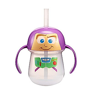 The First Years Disney/Pixar Toy Story Buzz Lightyear Baby Trainer Straw Cup, 7 Ounces
