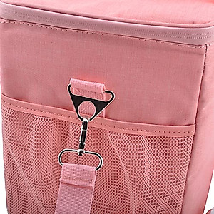 MKPCW Reusable Lunch Bag Insulated cooler Lunch Box Internal leak proof with Adjustable Shoulder Strap for Men Women (Pink)