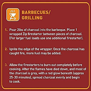 Zip 100537048 All Purpose Firestarter Cubes 16 Count, White Label