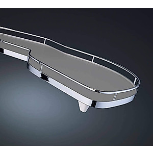 Lemans II Set 2-Shelf Lazy Susan with Soft-Close for Blind Base Corner Cabinets, Chrome and Gray (574 sq. Model 40, Tray Size: 12", Swings Left)