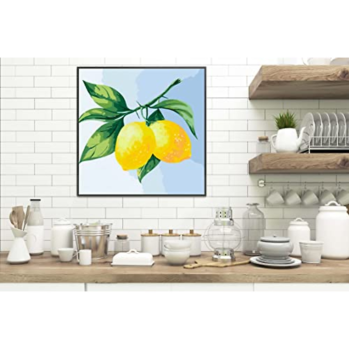 CRAFTBARN - 2 Framed DIY Paint by Numbers for Adults Beginner, Paint by Numbers for Adults Framed, 10x10